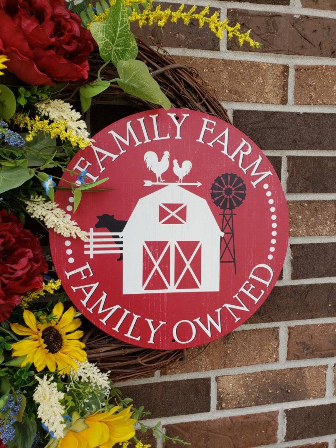 Wreaths, Farmhouse Wreath, Sunflower Wreath, Farm Wreath, Country ...