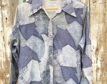 Patchwork denim | Etsy