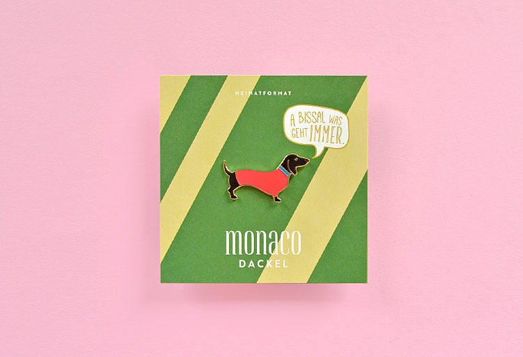 Dachshund Enamel-pin // Red // Sausage Dog Pin - Etsy