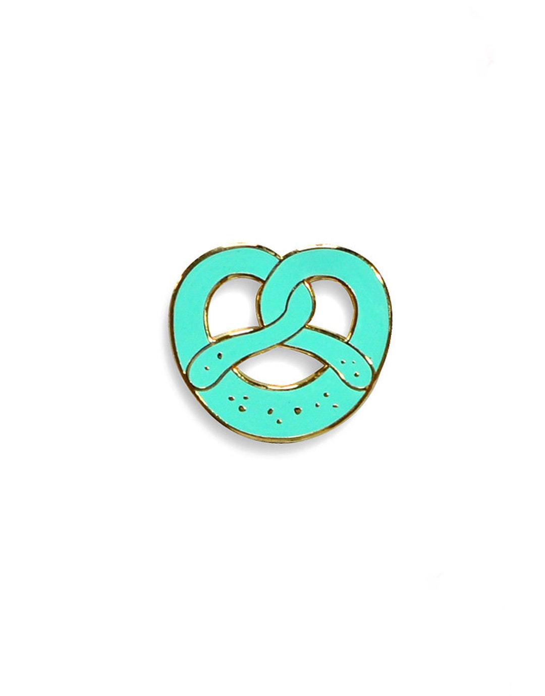 Pretzel Pin // brezn Superpin Mint-turquoise // Pretzel Pin - Etsy