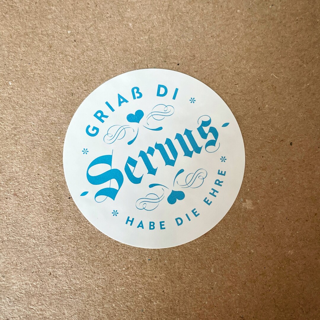 Bavarian Sticker SERVUS / Set of 5 Pieces / Sticker With Bavarian ...