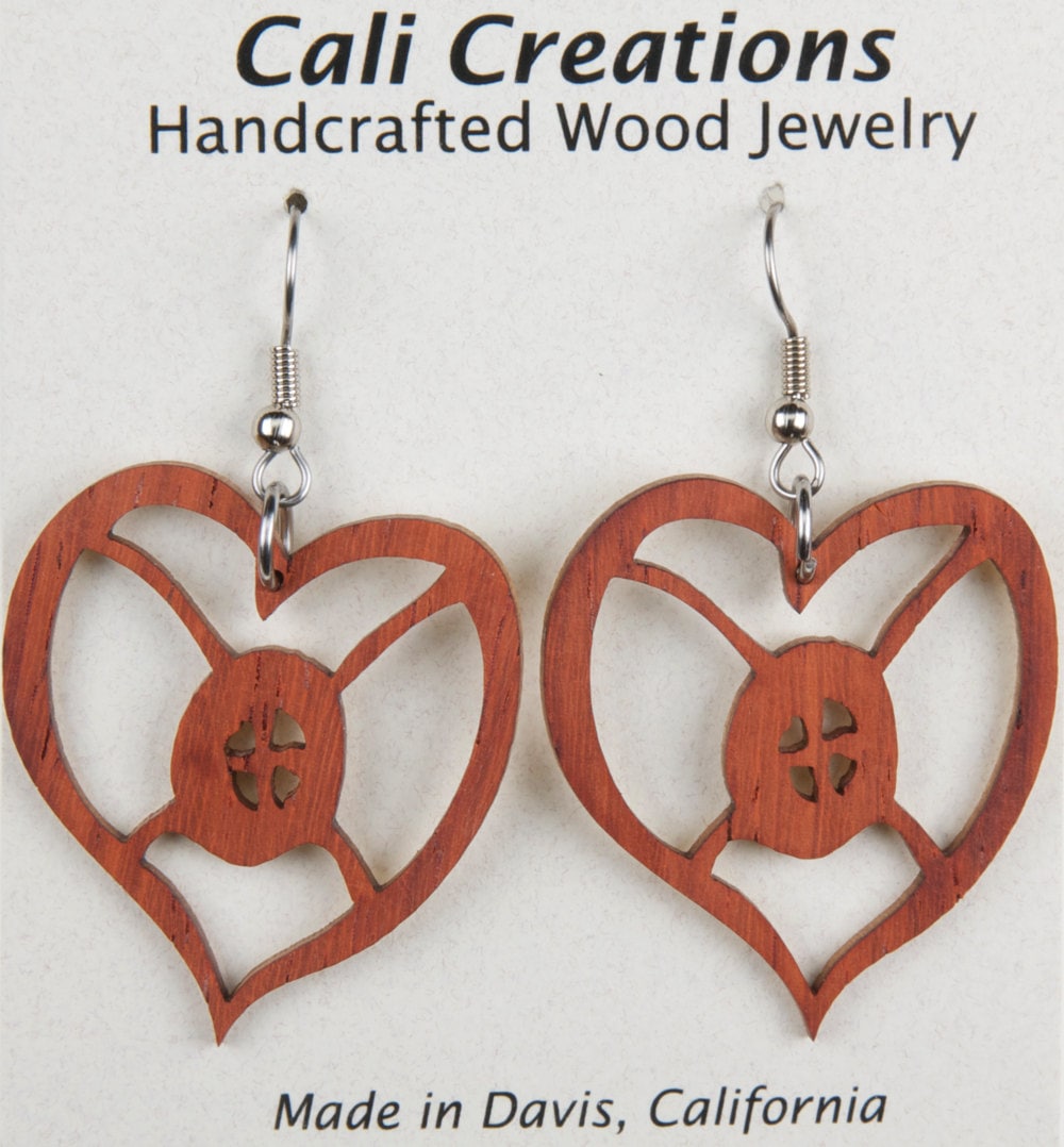 Heart, African Symbol of "hope", Laser Cut, Wood Earring - Etsy