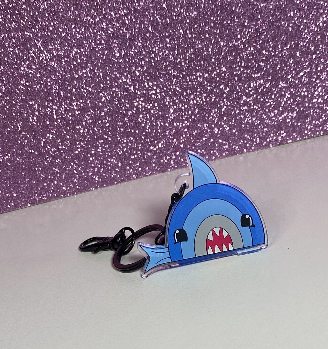 Shark Baby Shark Keychain Acrylic Rainbow - Etsy