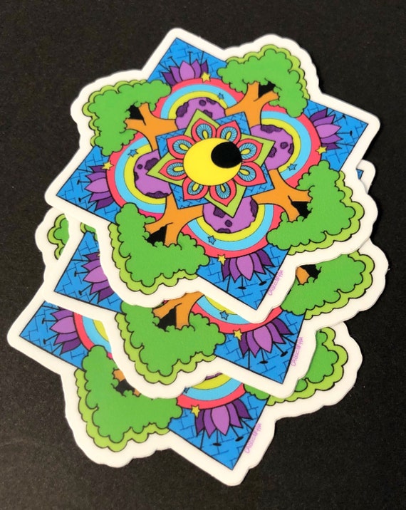 Sticker Mandala Sticker Stickers Vinyl Sticker Laptop | Etsy