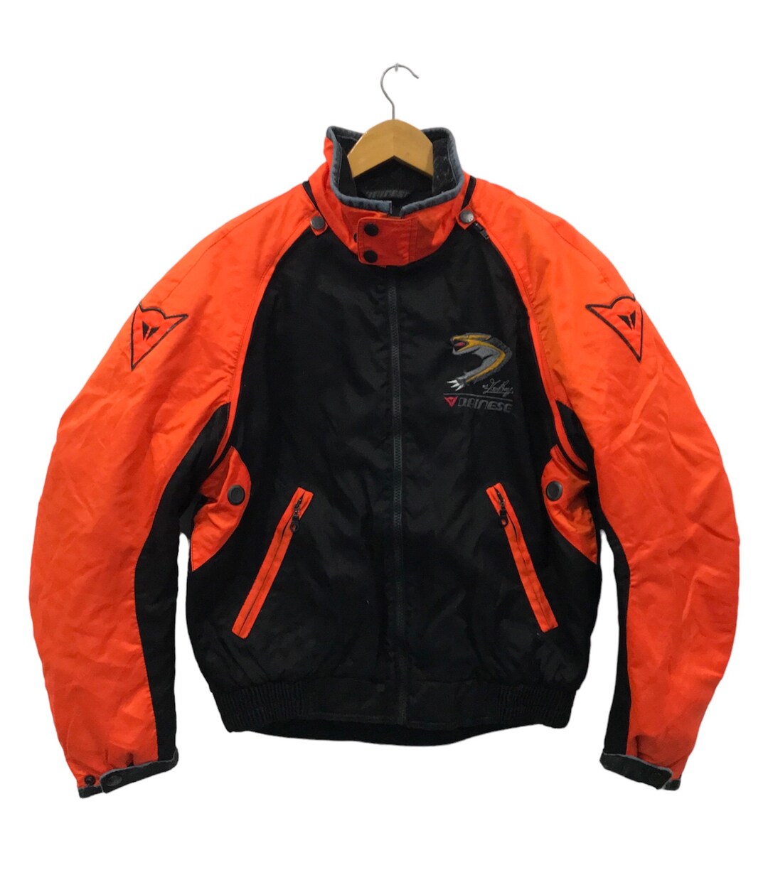 Vintage Orange Dainese Motorcycle Jacket With Removable Sleeves ...