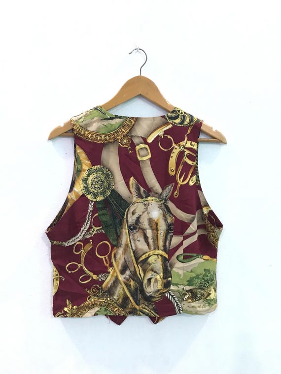 Vintage Baroque Royalty Vests Horses Design / Vintage… - Gem