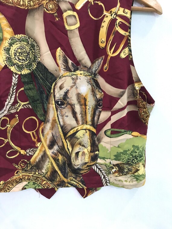 Vintage Baroque Royalty Vests Horses Design / Vintage… - Gem