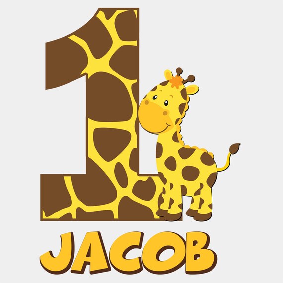 Giraffe Number One Birthday Bodysuit | Etsy