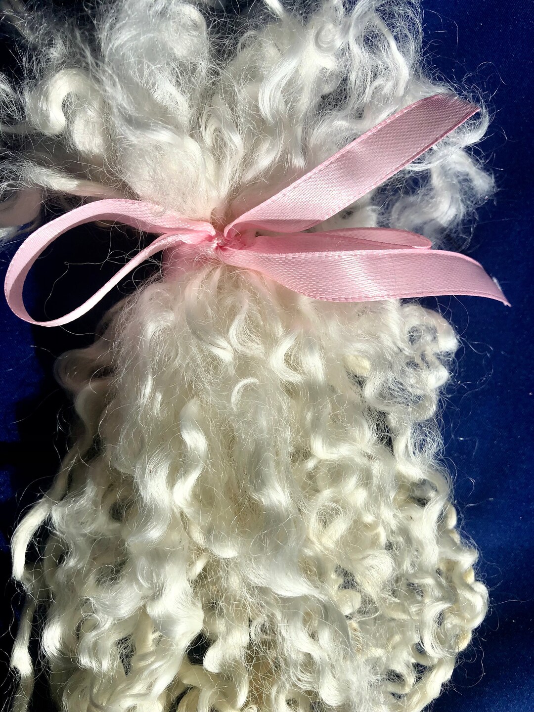Natural Teeswater Fleece Locks: Silky Curls for Spinning, Felting ...