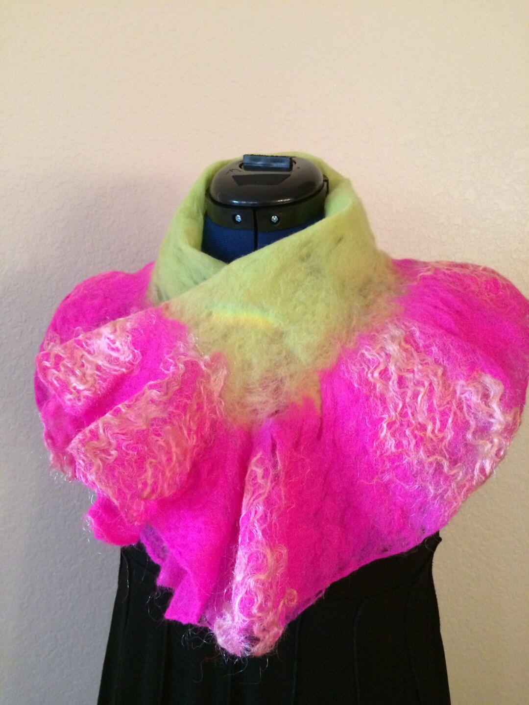 Hand Felted Scarf, Fiber Art, Scarves and Wraps, Accessories, Felt ...