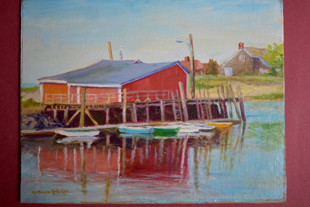 Maine Seascape, Plein Air Oil Painting, Port Arundel, Kennebunkport - Etsy