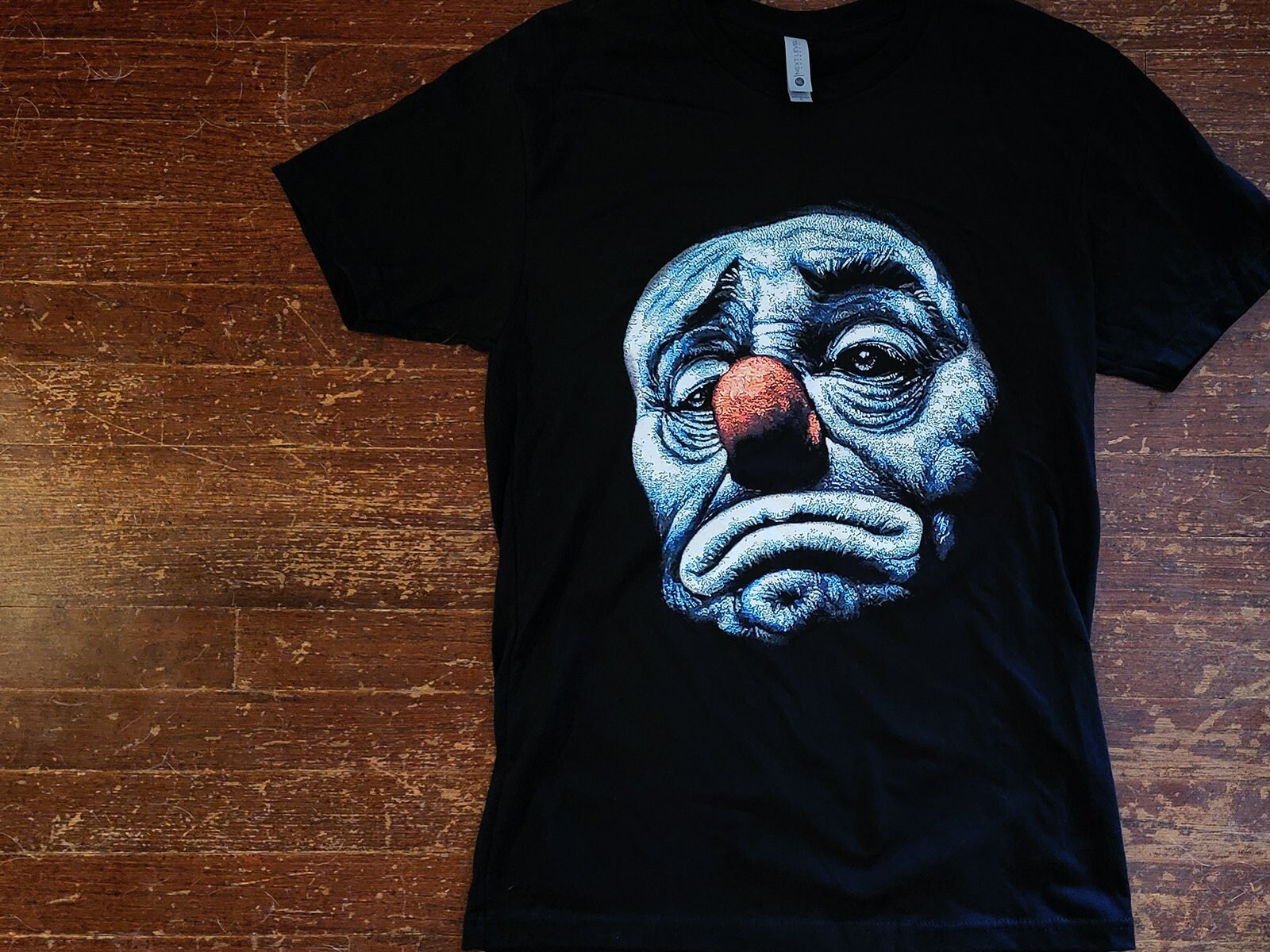 Sad Tired Clown II Full Color Puff Hyrbid Screen Printed - Etsy