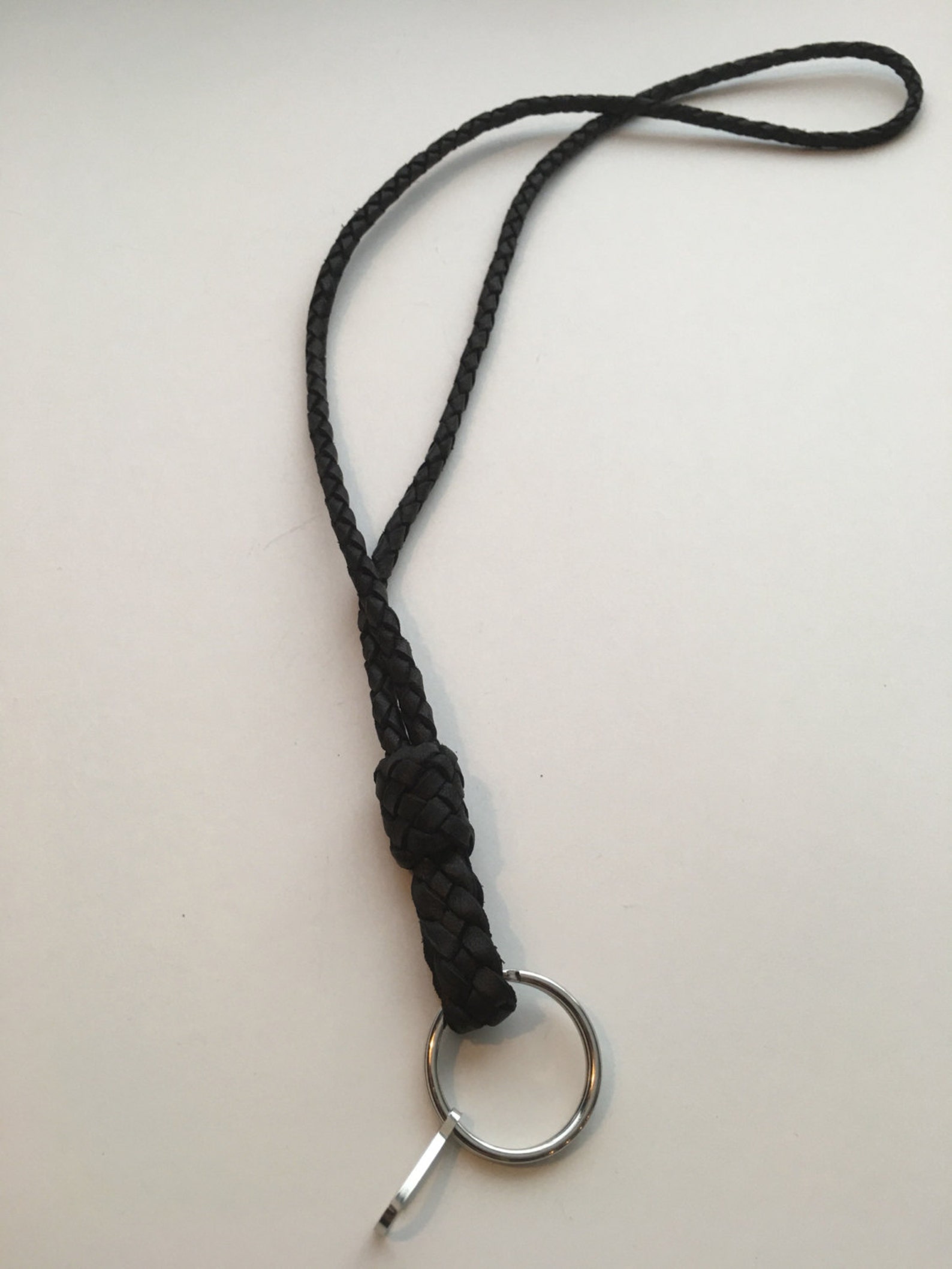 Braided Leather Lanyard Hand Braided Leather Lanyard - Etsy