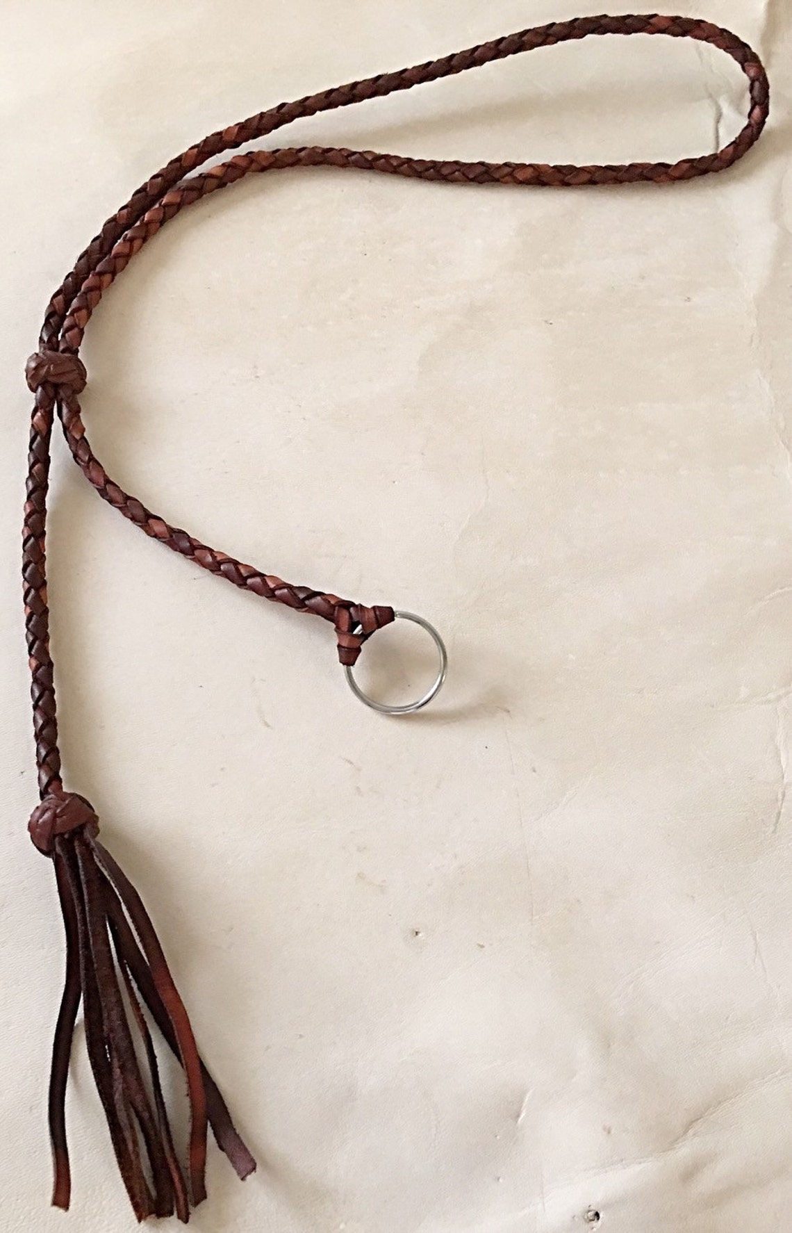 Adjustable Braided Leather Lanyard - Etsy