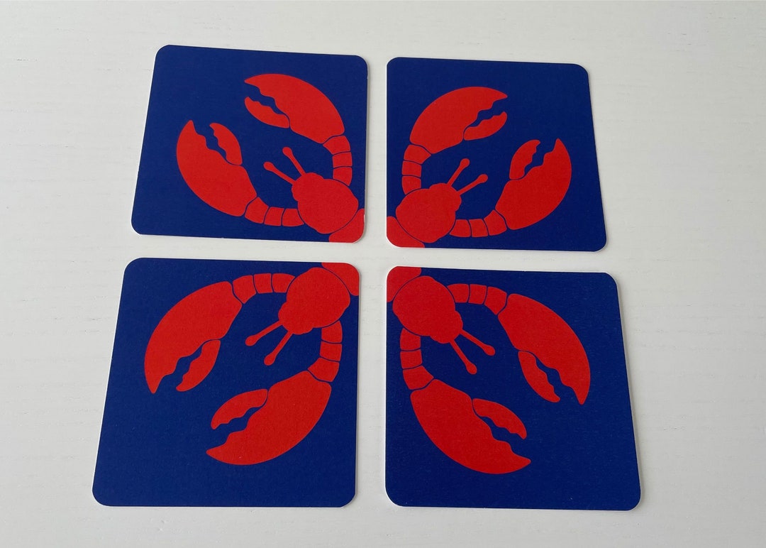 Lobster, Set of 12 Coasters, Beach Party, Summer Party, Summer ...