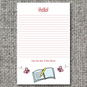 Teacher Notepad Set of 2 Personalized Notepads 50 Sheets - Etsy