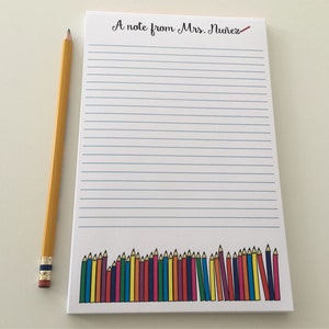 Teacher Notepad 2 Personalized Notepads 50 Sheets 5.5 X - Etsy