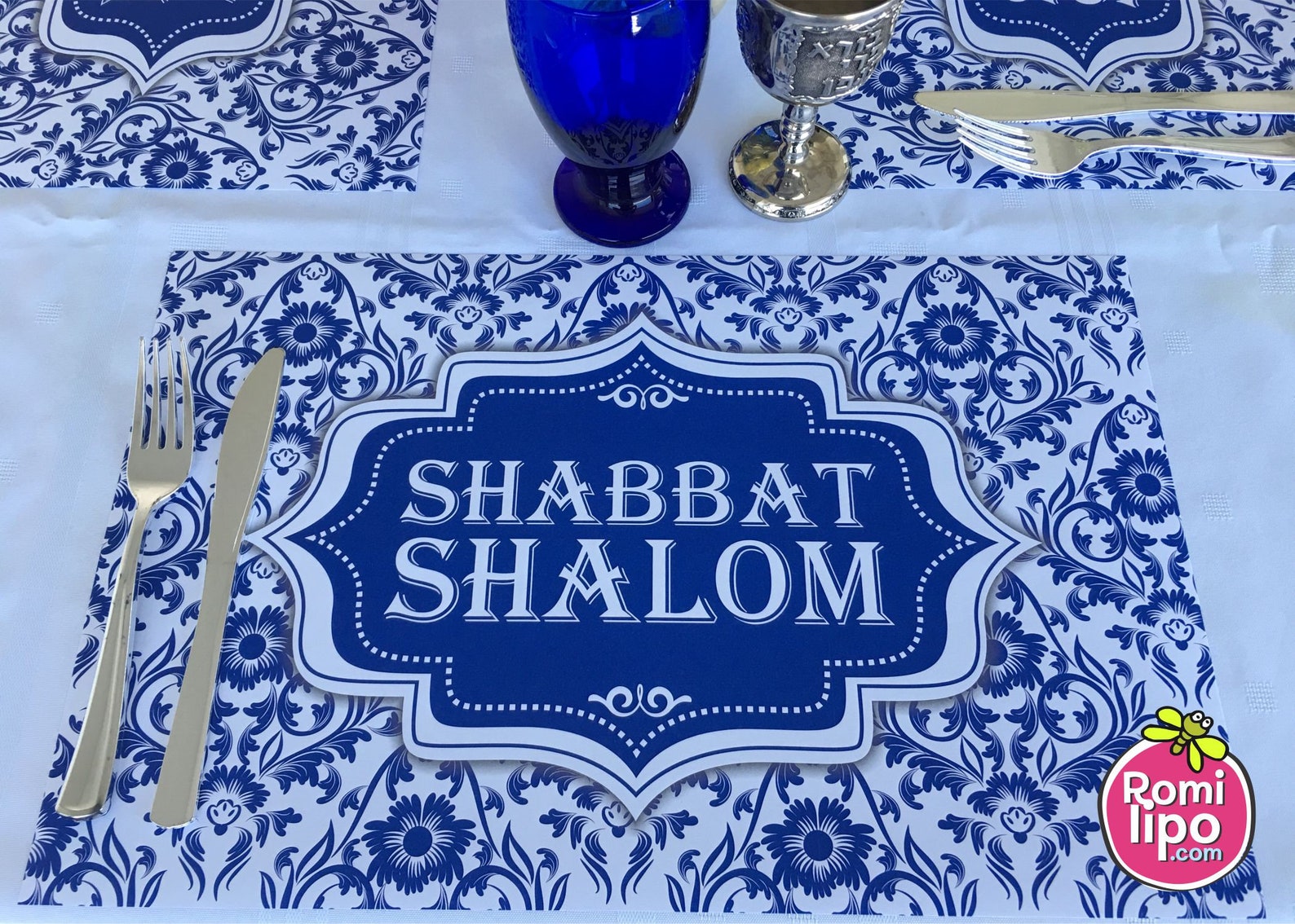 Placemats, Set of 12 11 X 17 Placemats, Shabbat, Shabat Shalom ...