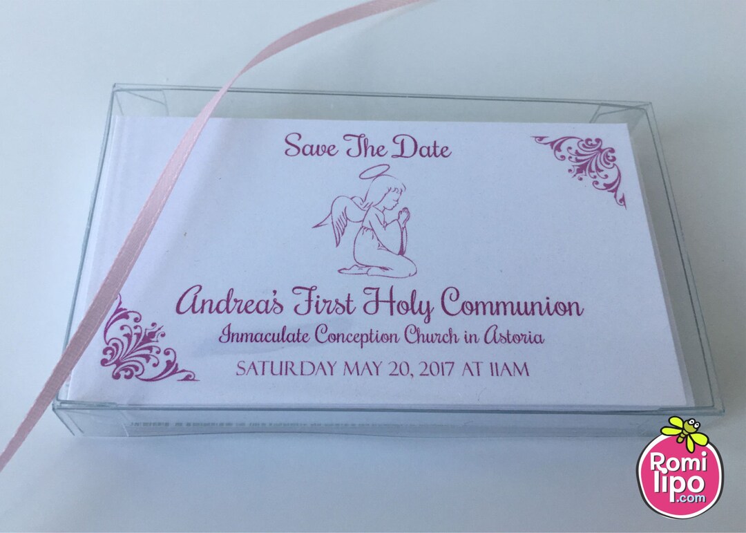 Baptism, Set of 24 Baptism Save the Date Cards, First Communion ...