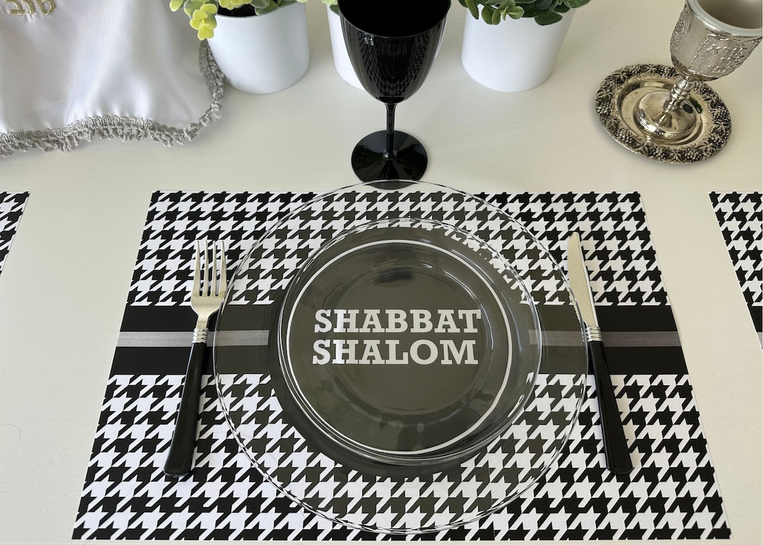 Placemats, Set of 12 11 X 17, Shabbat, Shabat Shalom, Paper Placemats ...