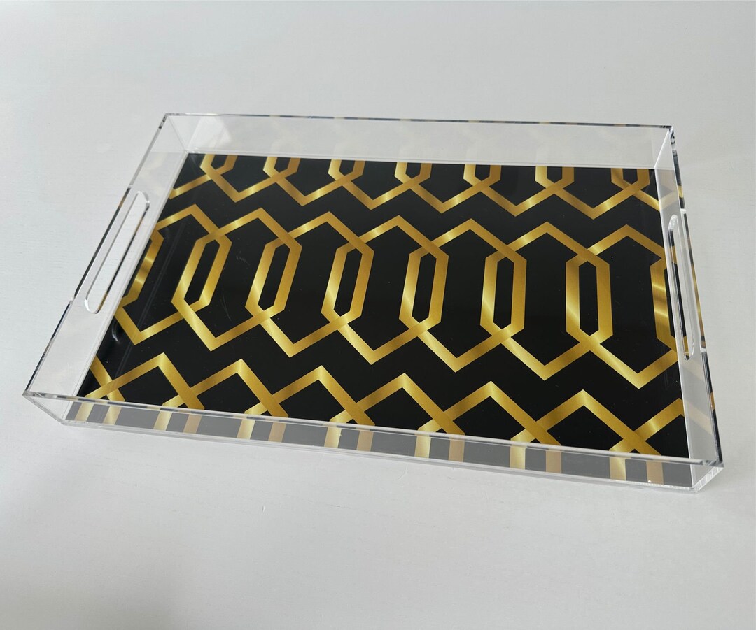 Acrylic Tray W/exchangeable Insert, 11 X 17, Serving Tray, Lucite Tray ...