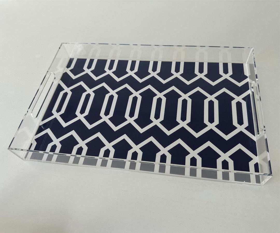 Acrylic Tray W/exchangeable Insert, 11 X 17, Serving Tray, Lucite Tray ...