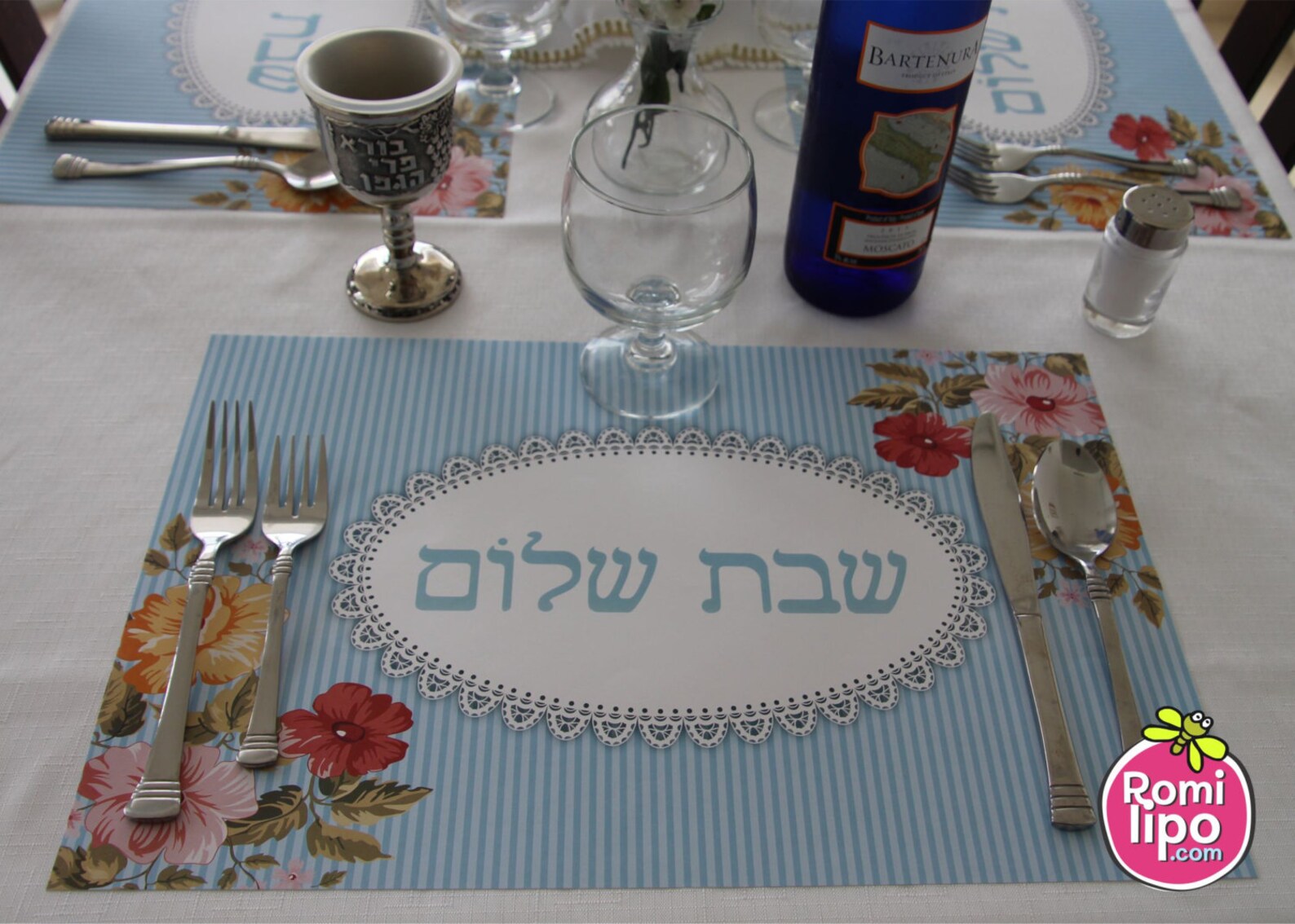 Placemats, Set of 12 11 X 17 Placemats, Shabbat, Shabat Shalom ...