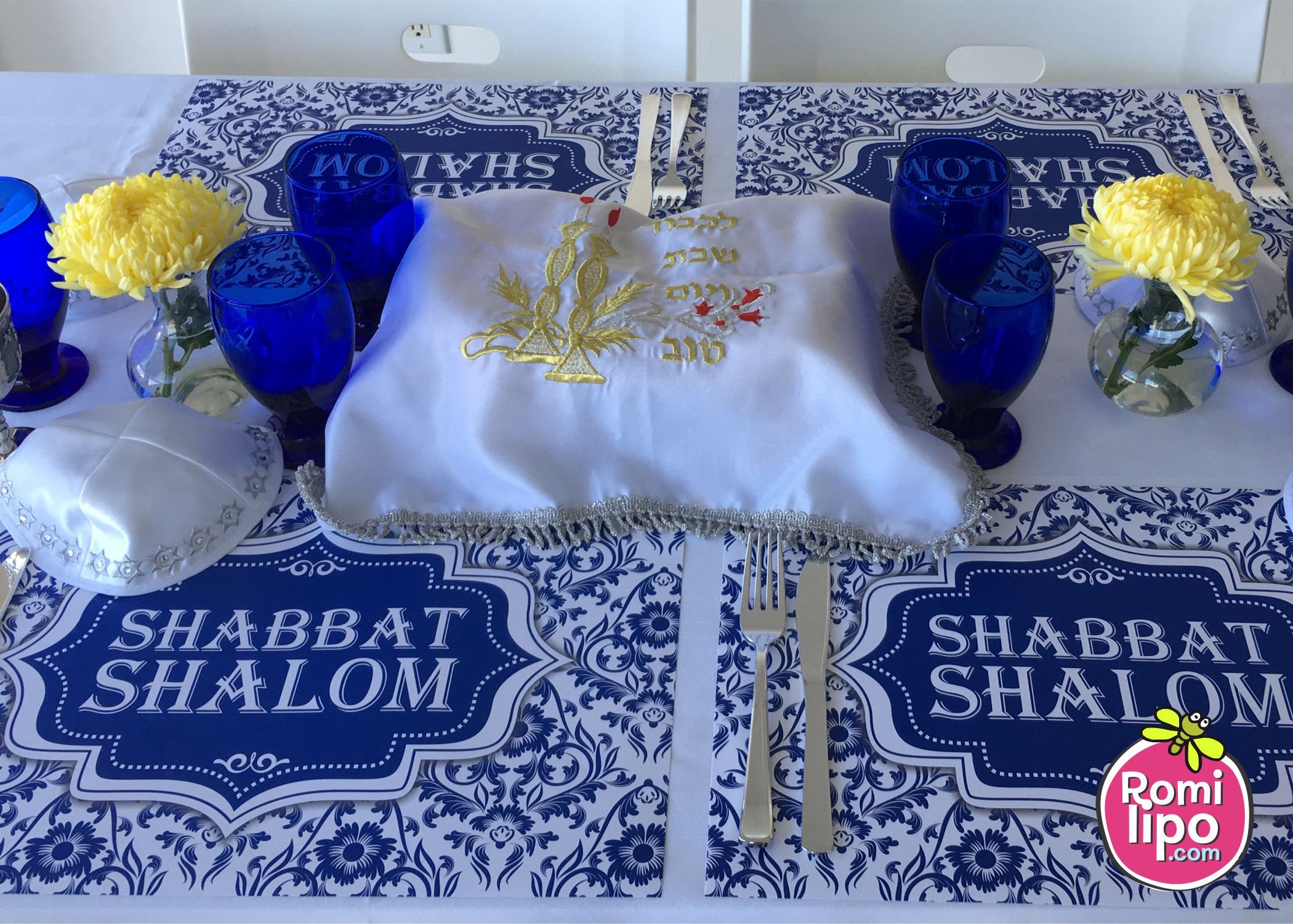 Placemats, Set of 12 11 X 17 Placemats, Shabbat, Shabat Shalom ...