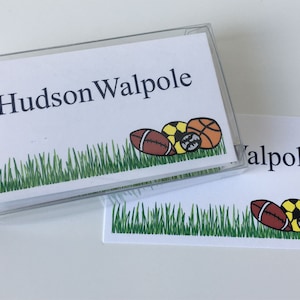 Set of 24 Personalized Calling Cards, Sports, Personalized, Stationary ...