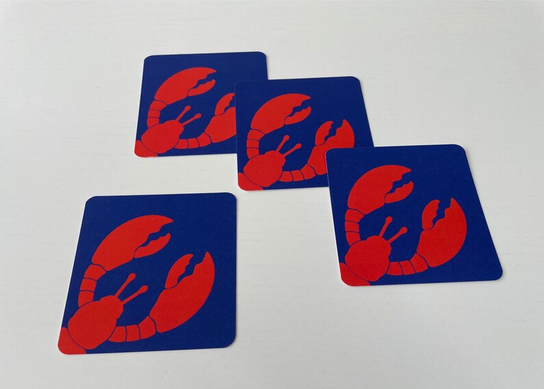 Lobster, Set of 12 Coasters, Beach Party, Summer Party, Summer ...
