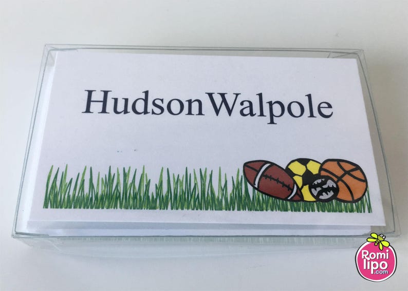 Set of 24 Personalized Calling cards sports personalized | Etsy