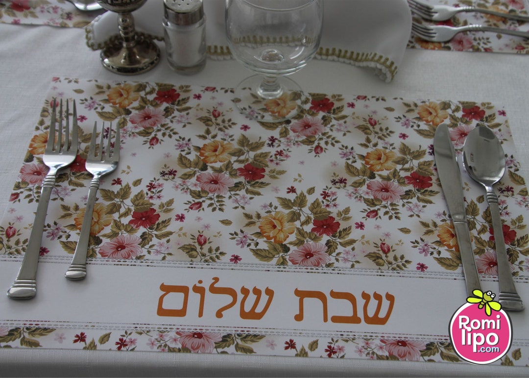 Placemats, Set of 12 11 X 17 Placemats, Shabbat, Shabat Shalom ...