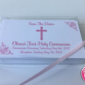 Baptism, Set of 24 Baptism Save the Date Cards, First Communion ...