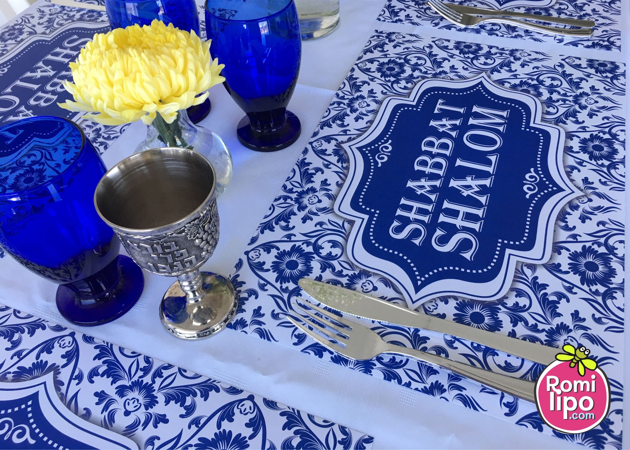 Placemats, Set of 12 11 X 17 Placemats, Shabbat, Shabat Shalom ...