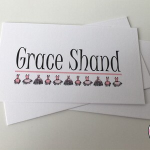 Ballerina, Set of 24 Personalized Ballerina Calling Cards, Gift ...