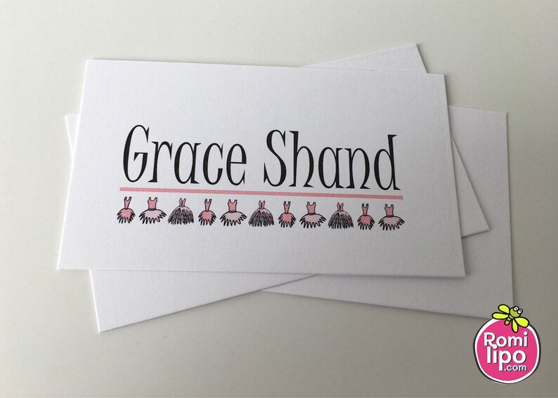 Ballerina, Set of 24 Personalized Ballerina Calling Cards, Gift ...