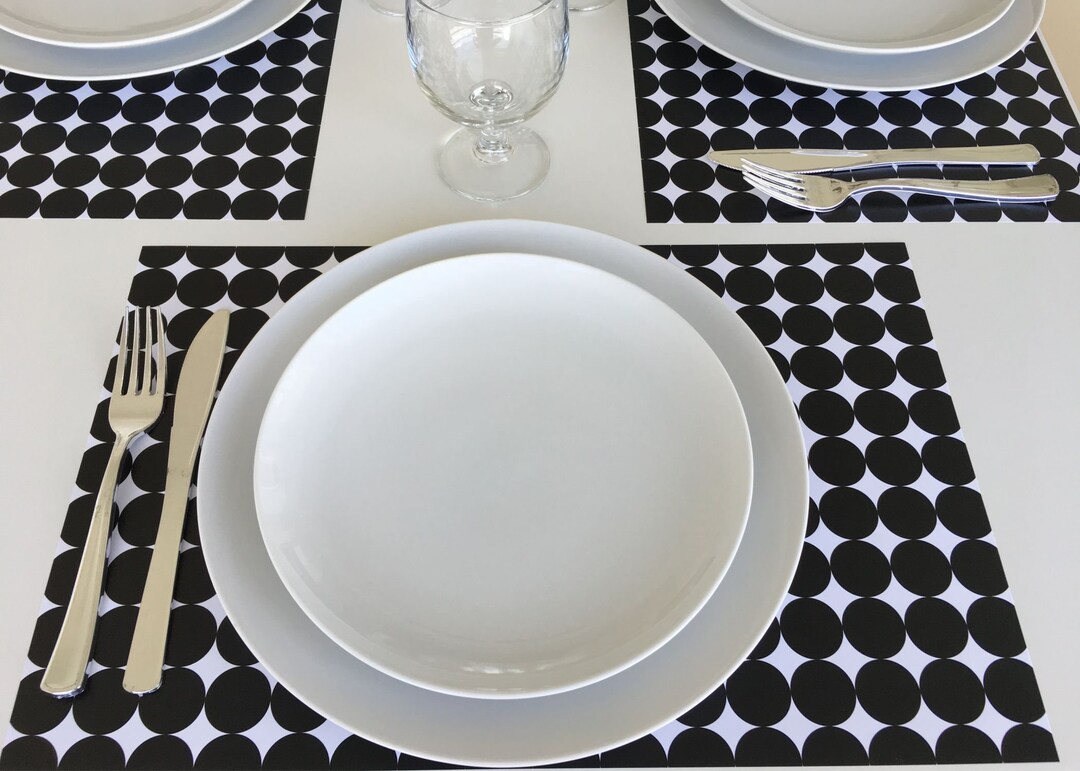 Paper Placemats, Set of 12, Modern, Table Decor, Home Decor, Disposable ...
