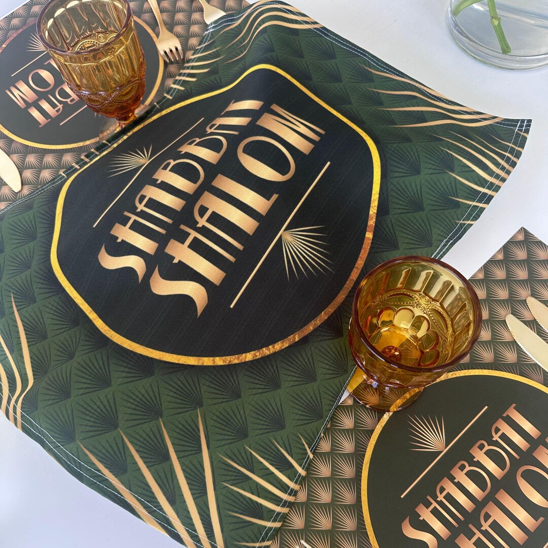 Shabbat, Challah Cover, Shabbat Shalom, Shabbat Table, Art Deco ...