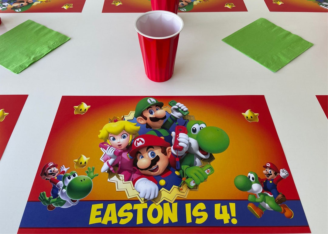 Super Mario Party, Set of 12 11 X 17 Placemats, Mario Decor, Paper ...