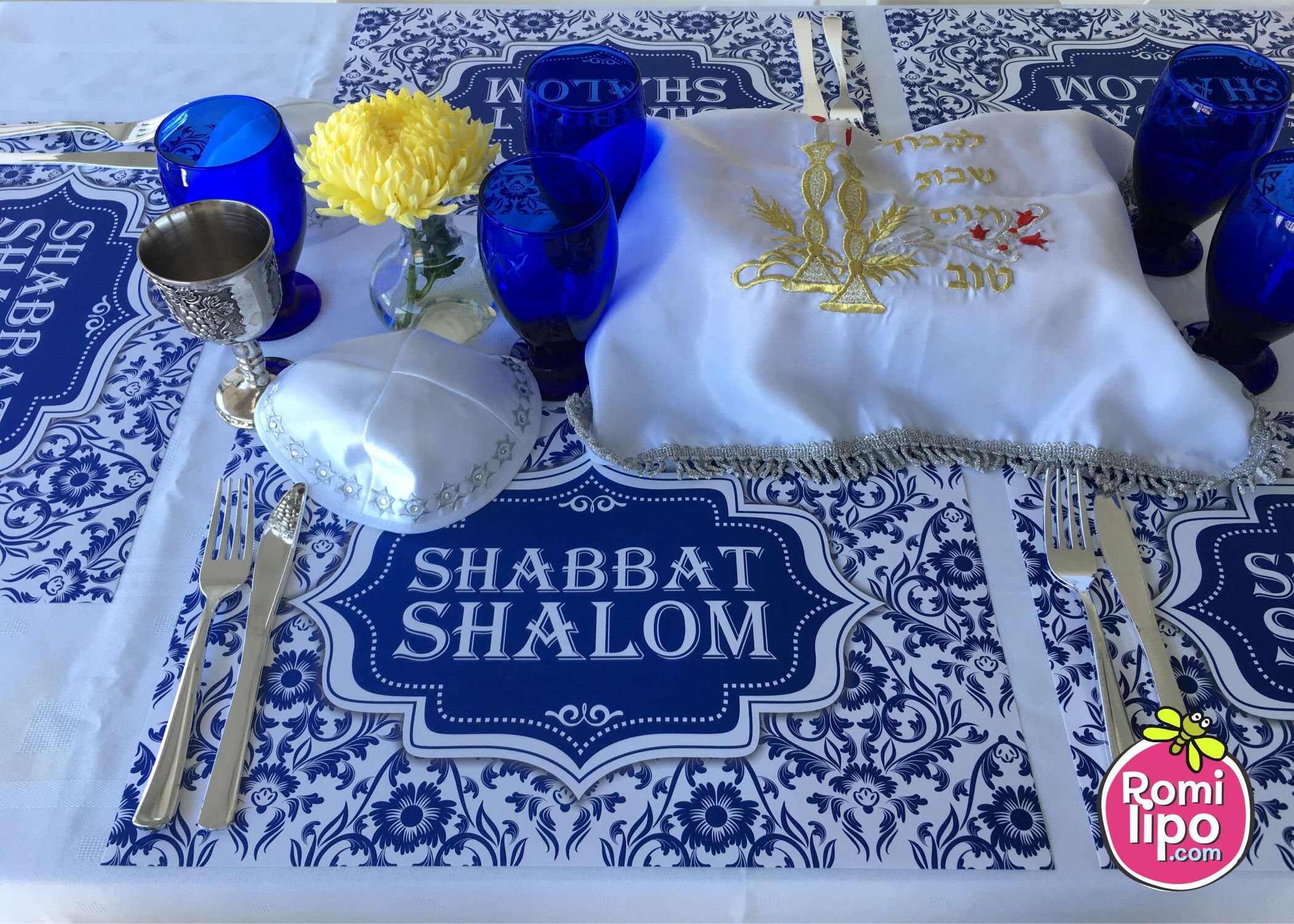 Placemats, Set of 12 11 X 17 Placemats, Shabbat, Shabat Shalom ...