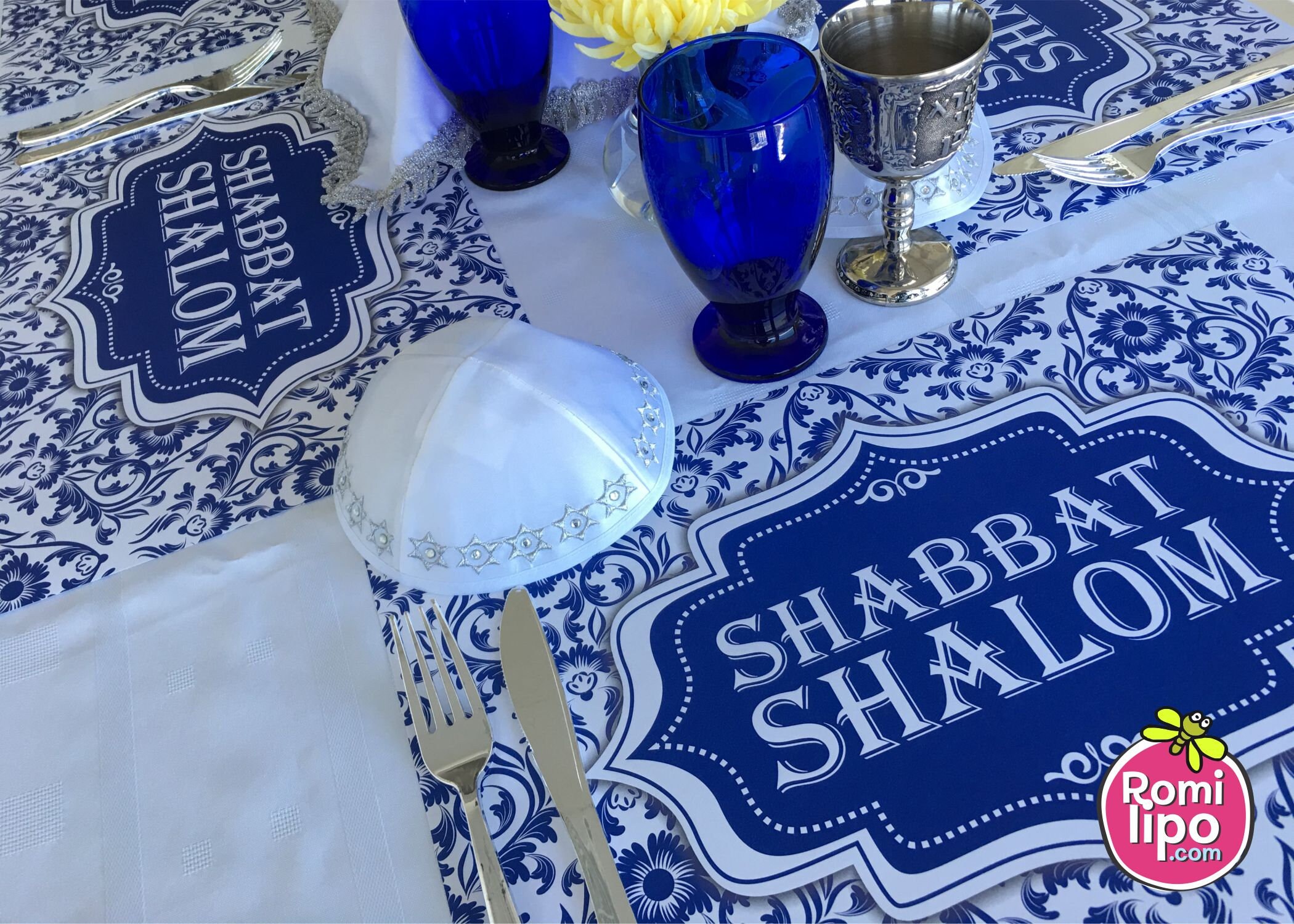 Placemats, Set of 12 11 X 17 Placemats, Shabbat, Shabat Shalom ...