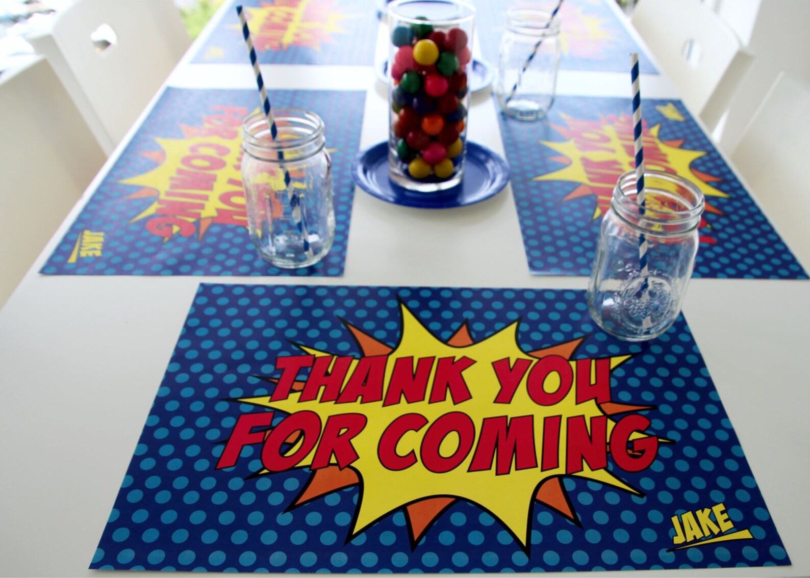 Super Hero Party Set of 12 11 X 17 Placemats Super Hero | Etsy