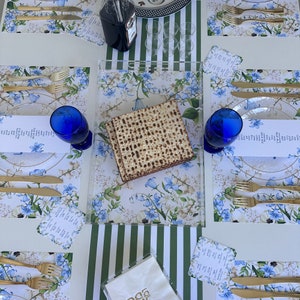 Passover Table Set, Placemats, Pesach, Floral, Judaica, Passover Table ...