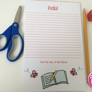 Teacher Notepad Set of 2 Personalized Notepads 50 Sheets - Etsy