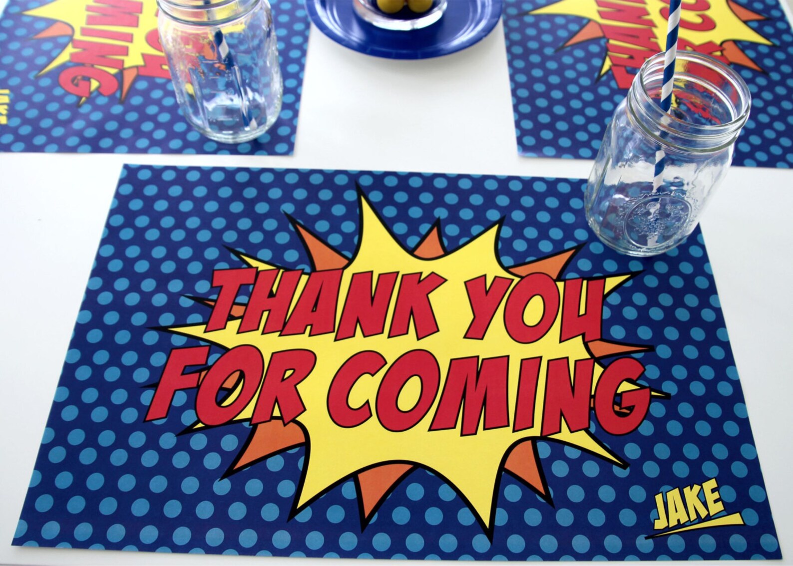 Super Hero Party Set of 12 11 X 17 Placemats Super Hero | Etsy