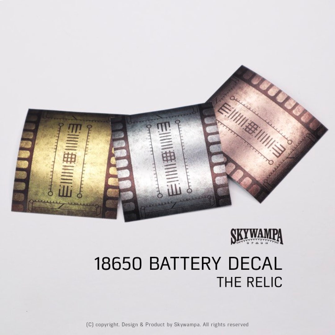 18650 Battery Wrap Decal Sticker the Relic Made to Fit - Etsy