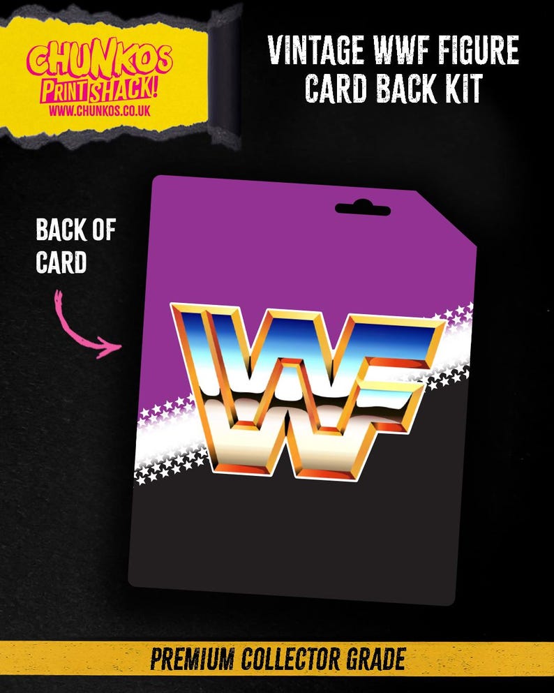 Undertaker WWF Figure Card Back - Vintage Style With Blister Bubble ...