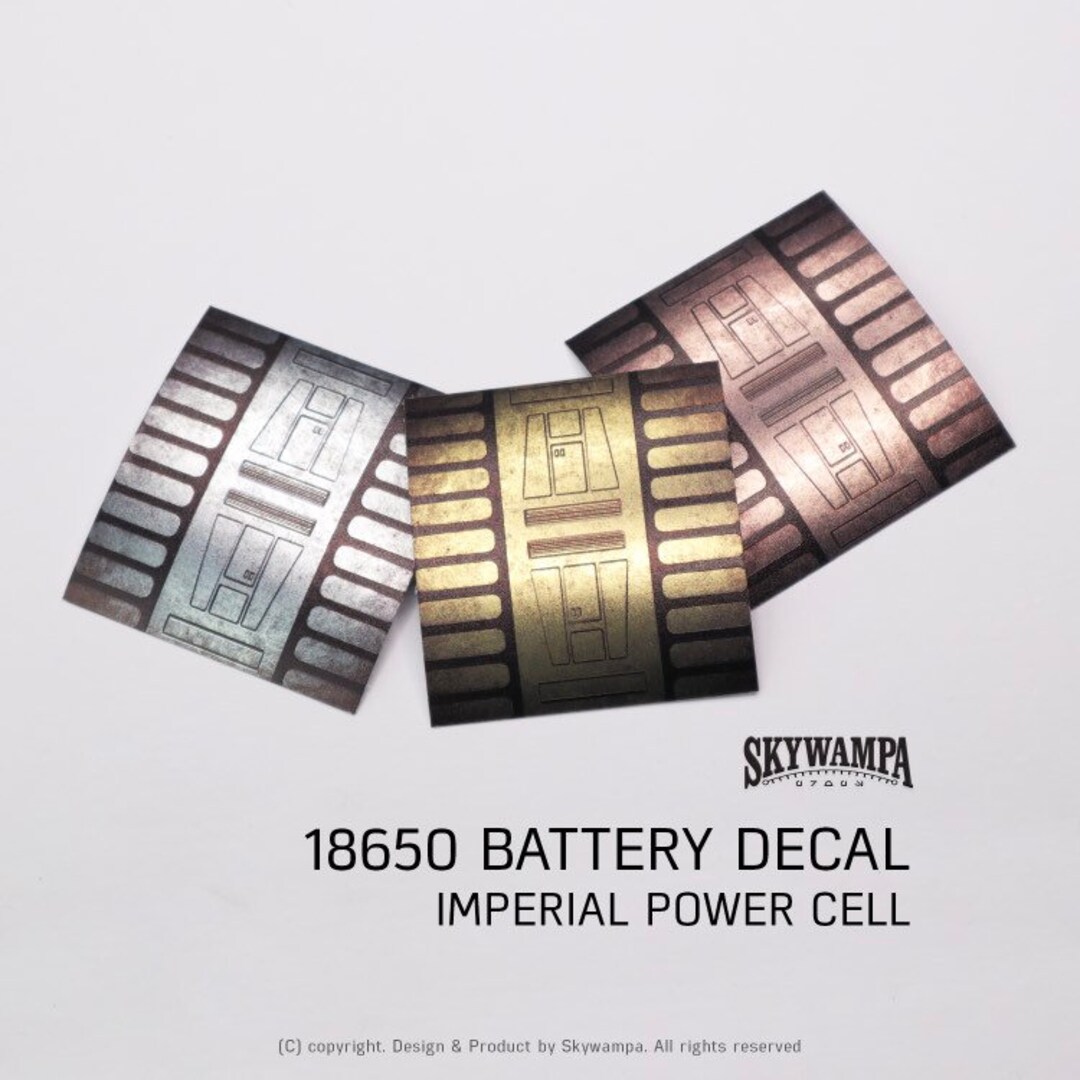18650 Battery Wrap Decal Sticker Imperial Power Cell Made - Etsy