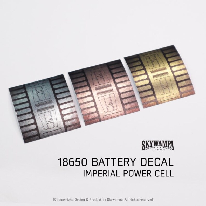 18650 Battery Wrap Decal Sticker Imperial Power Cell Made - Etsy