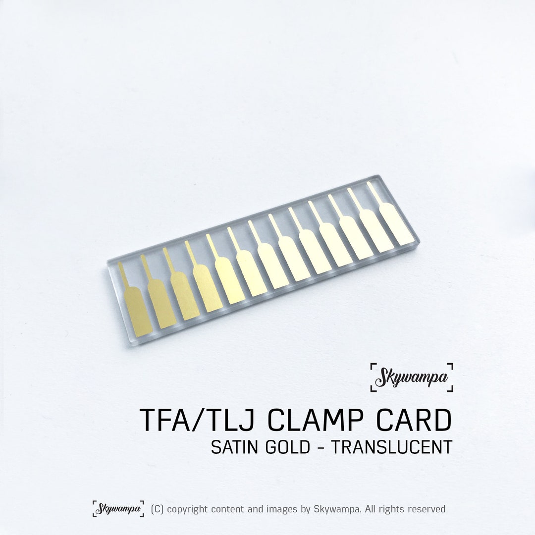 Lightsaber Activation Clamp Card TFA & TLJ - Translucent Satin Gold ...